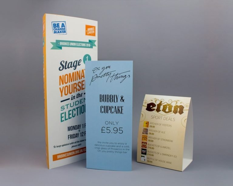 Best Table Tents Printing Truro | Same Day Service